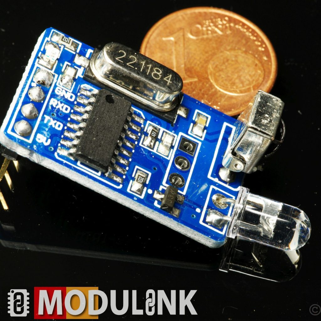 YS-IRTM – IR Infrared Remote Decoder – IR Fernbedienung lesen senden UART 5V – ModuLink ...