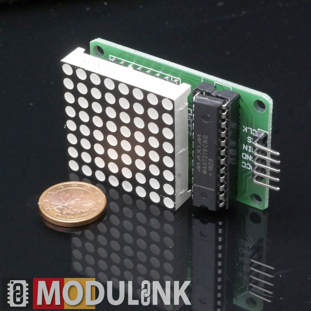 LED Matrix MAX7219 8×8 = 64px LED Punkte Modul Dot Matrix Display ...