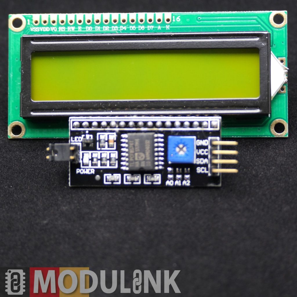 LCD 1602 Display grün SET mit I2C 16×2 Character HD44780 LCM1602 Modul ...